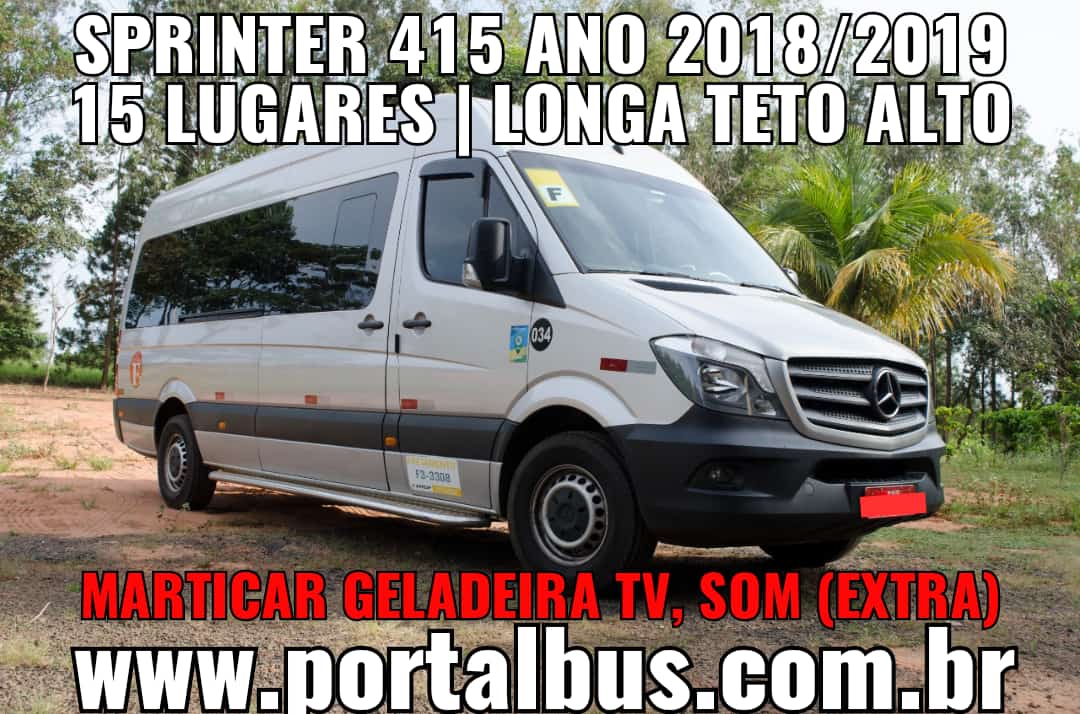 MERCEDES BENZ SPRINTER 415 ANO 2018/2019 | EXTRA LONGA TETO ALTO ...